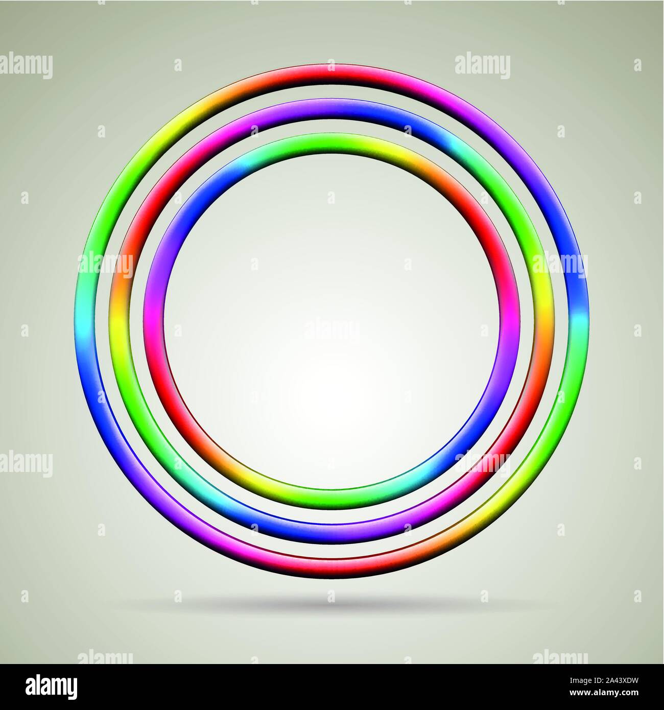 Abstract shiny rainbow colored vector rings Stock Vector Image & Art ...