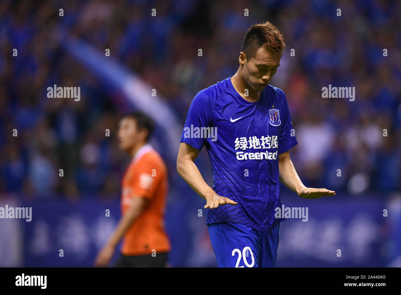 South Korean football player Kim Shin-wook of Shanghai Greenland ...