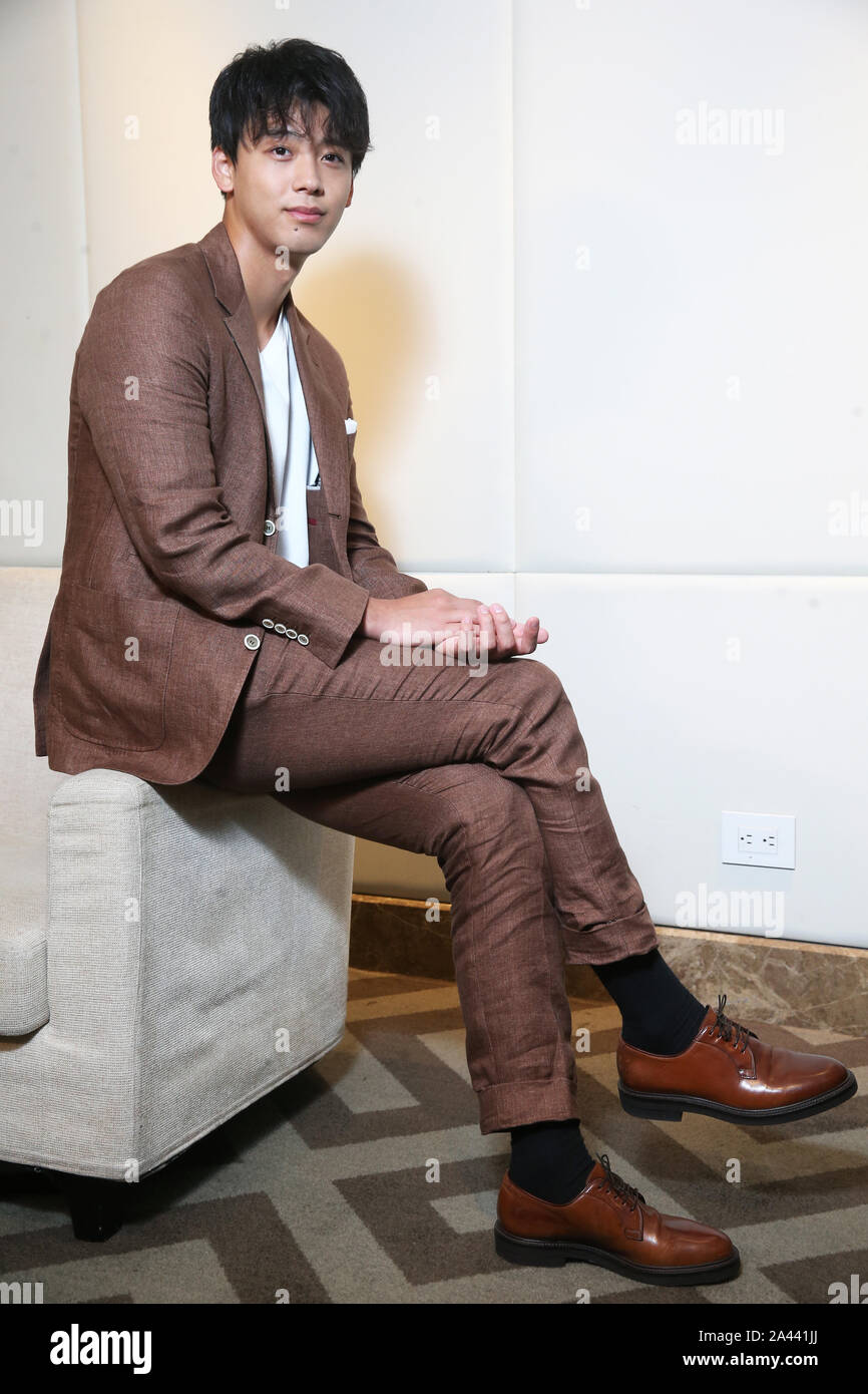 **TAIWAN OUT**Japanese actor and model Ryoma Takeuchi is interviewed in ...