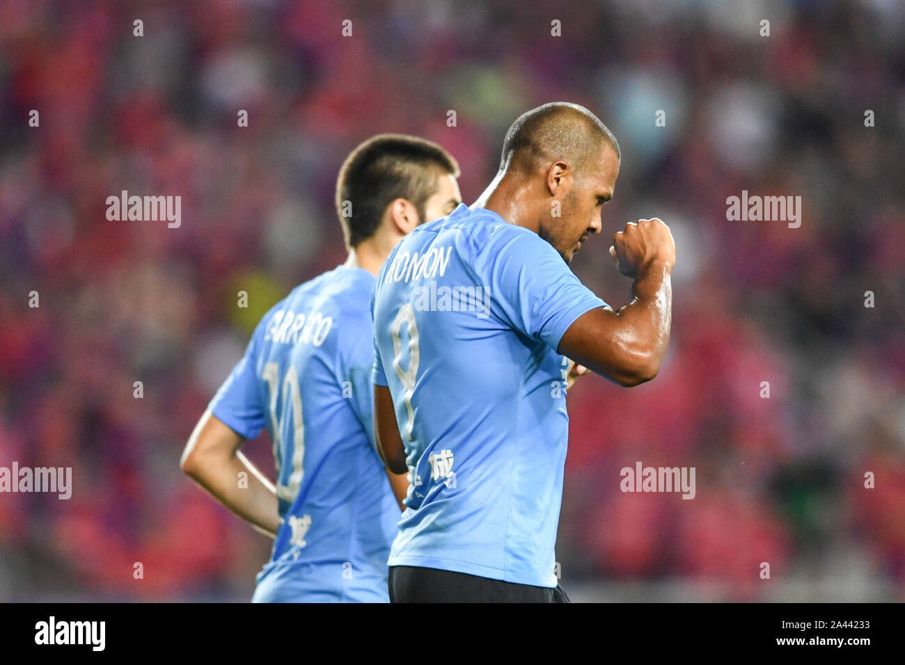 Venezuelan football player Salomon Rondon of Dalian Yifang celebrates ...
