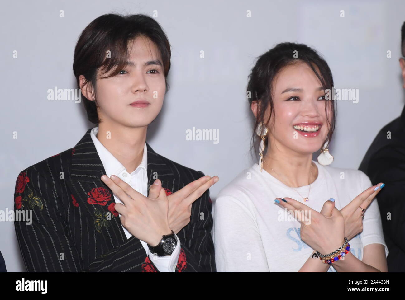 Taiwanese model and actress Shu Qi, right, and Chinese singer and actor ...