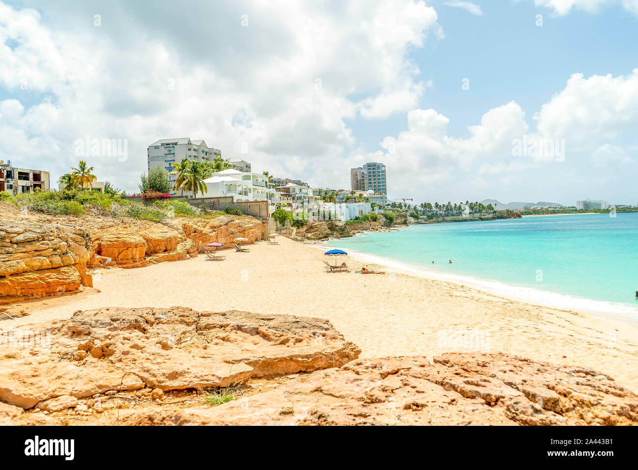 Cupecoy beach on the beautiful island of St.Maarten/St.Maarten Stock ...