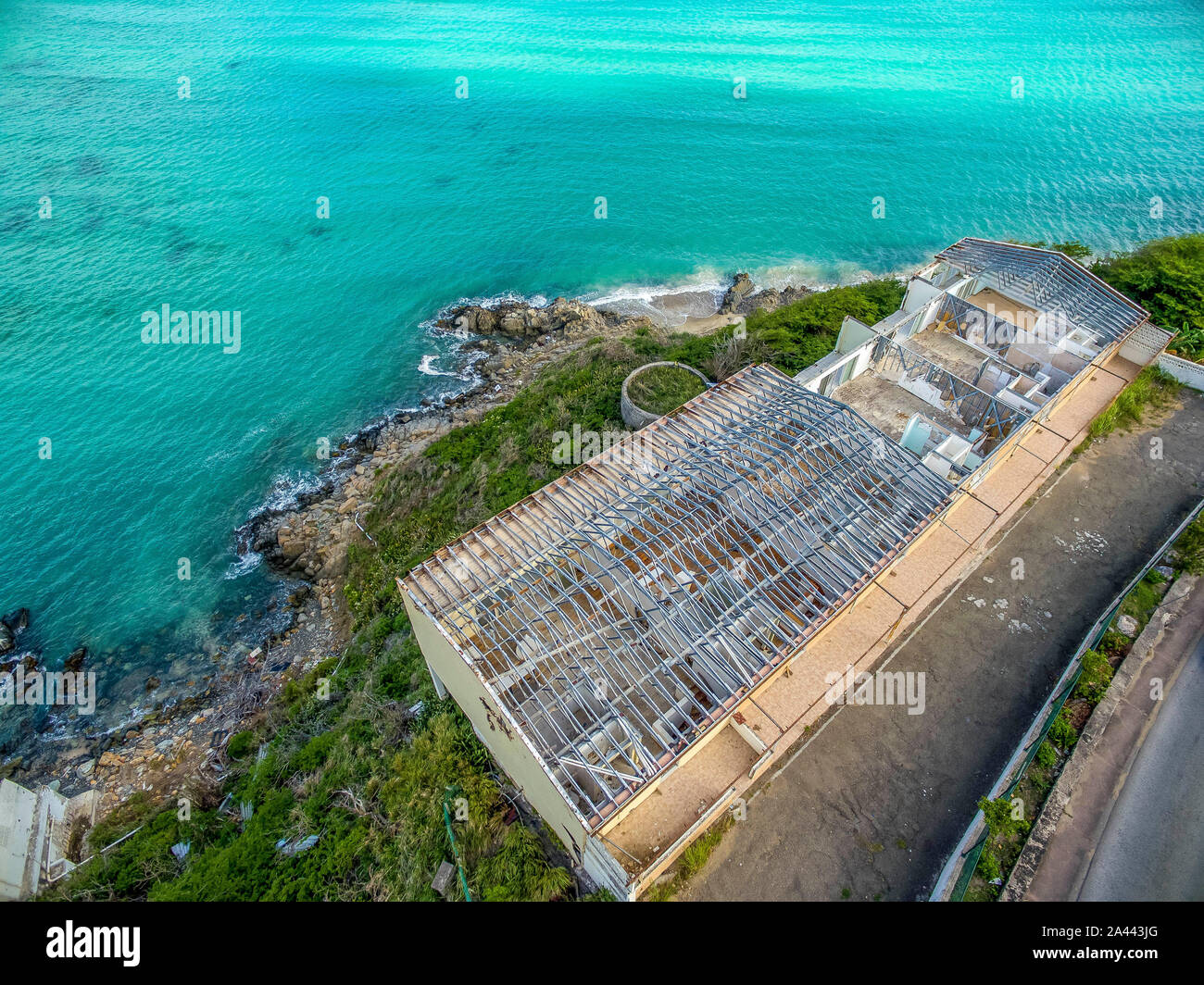 Damage building after hurricane irma in 2017 Stock Photo - Alamy