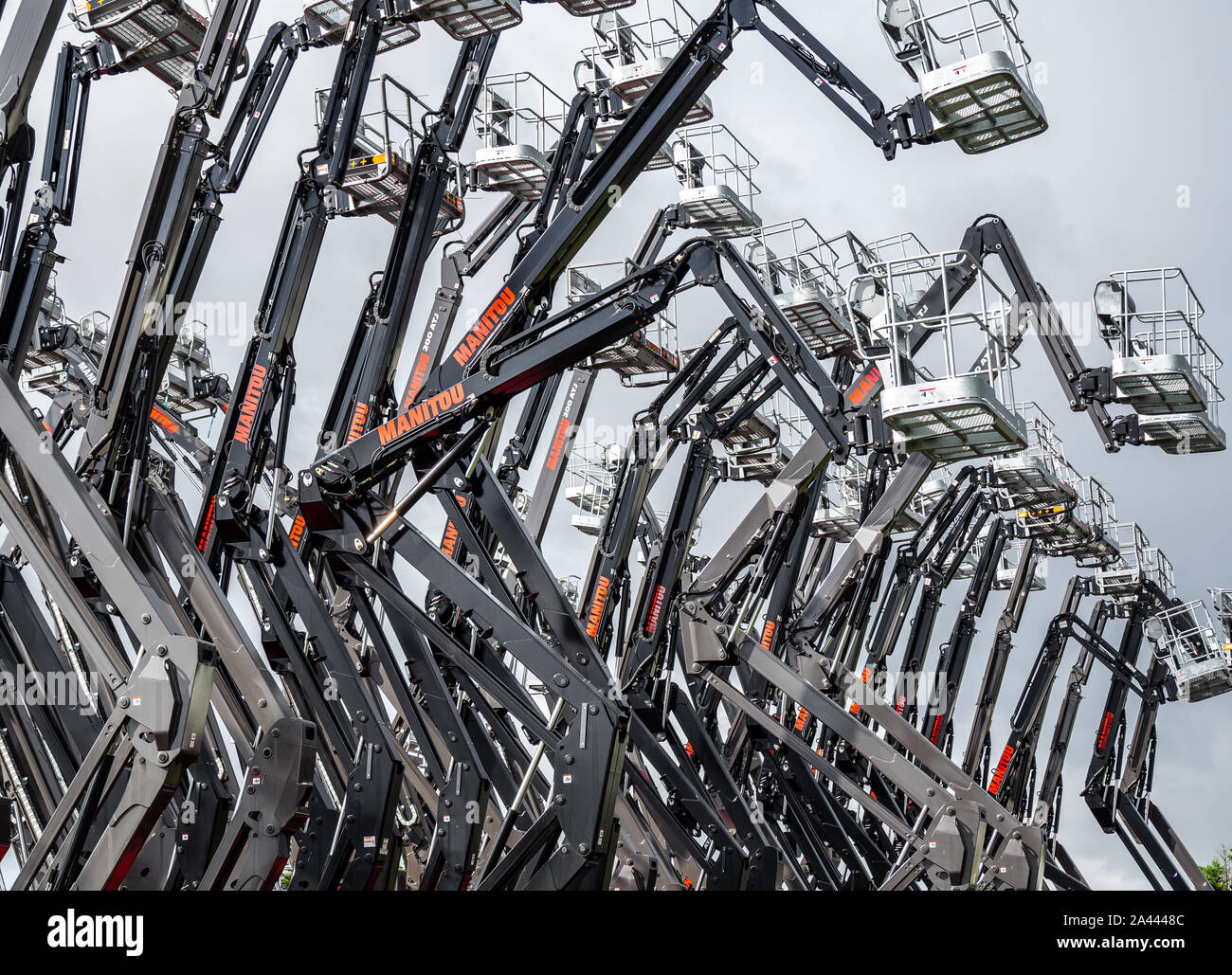 Group of aerial work platforms for construction and material handling ...