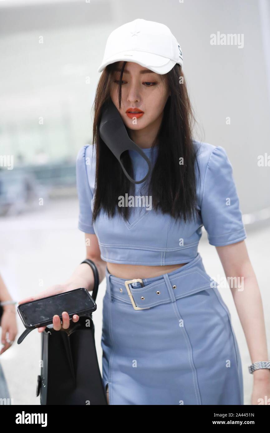 Chinese actress Crystal Zhang or Zhang Tian'ai arrives at the Shanghai ...
