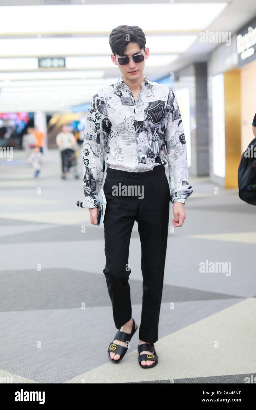 Chinese actor and singer Zhang Han or Hans Zhang arrives at the Shanghai Hongqiao International ...