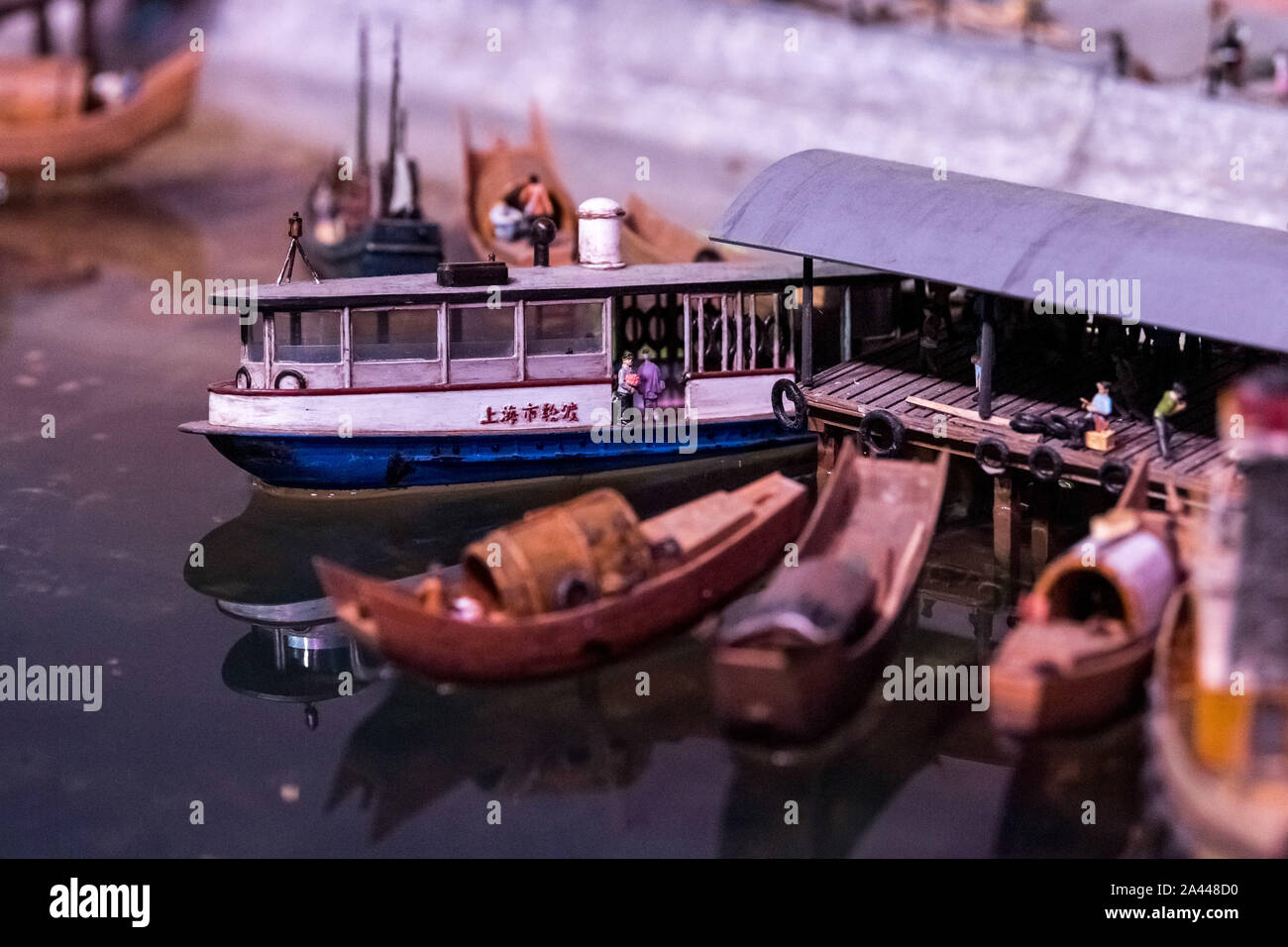 View of the miniature artworks capturing the Shanghai's history and ...