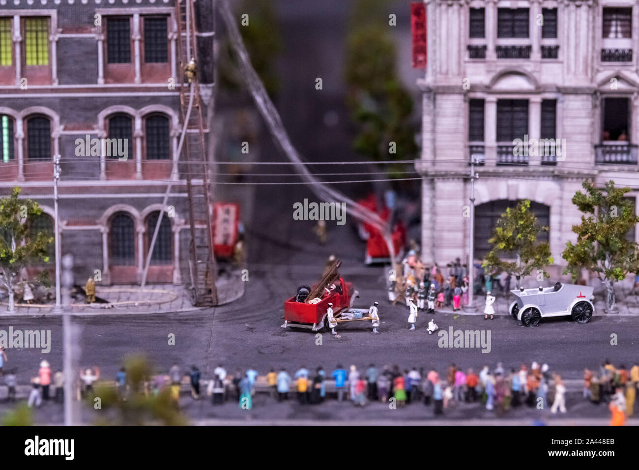 View of the miniature artworks capturing the Shanghai's history and ...