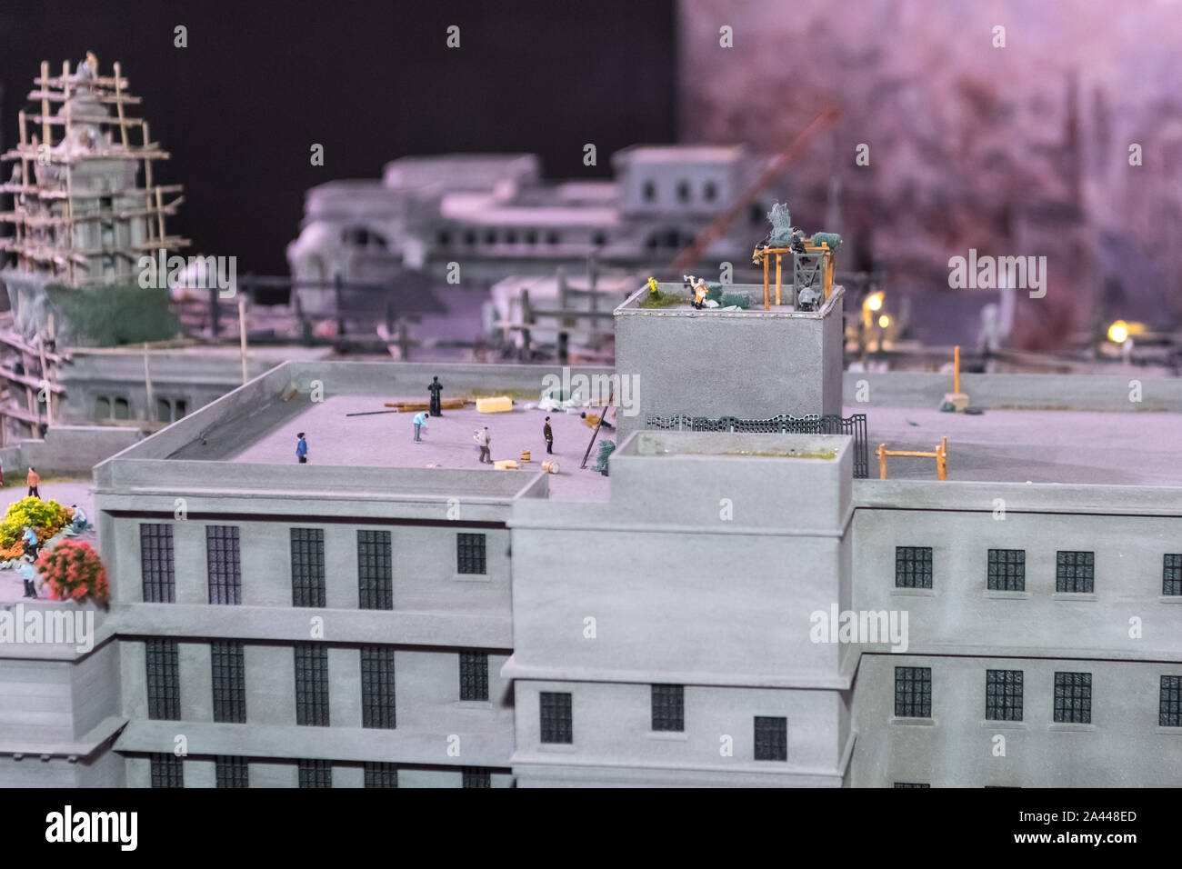 View of the miniature artworks capturing the Shanghai's history and ...
