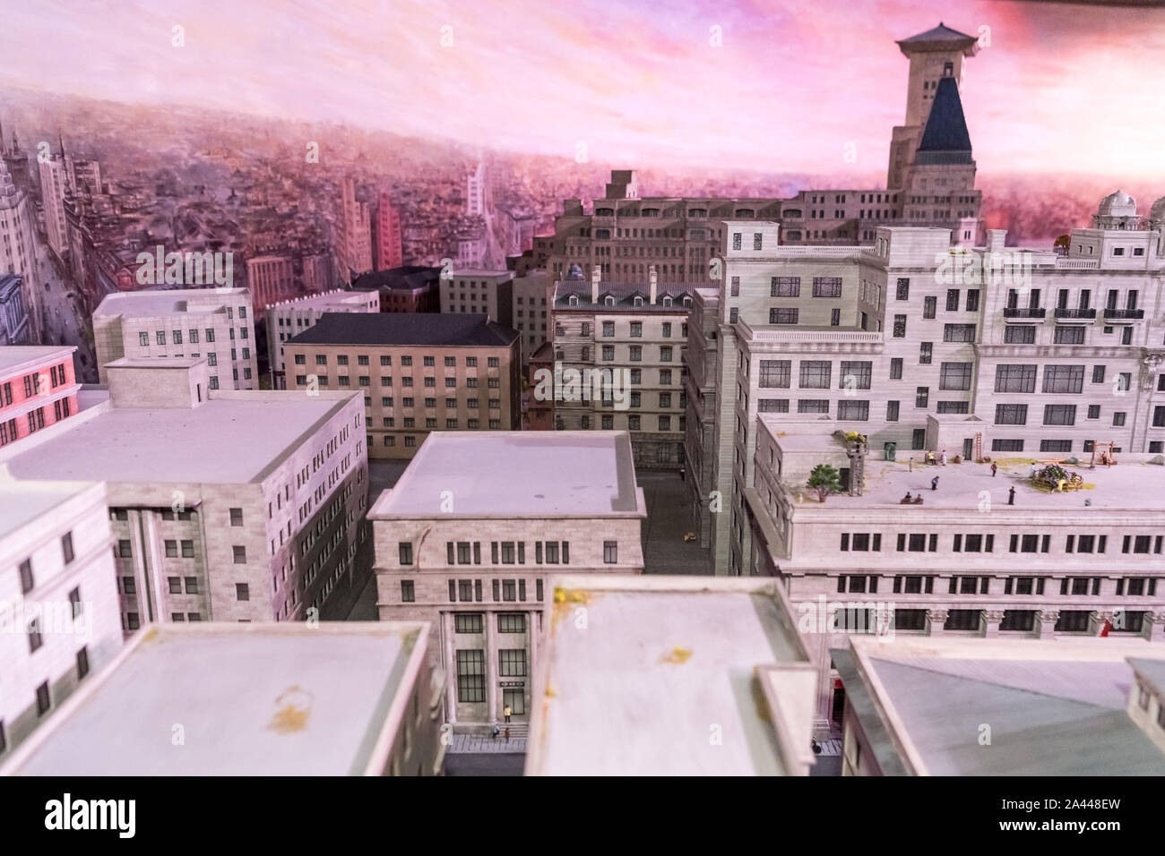 View of the miniature artworks capturing the Shanghai's history and ...