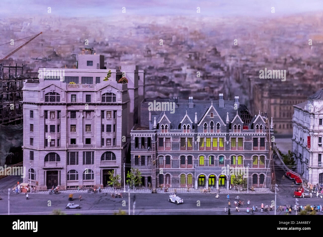 View of the miniature artworks capturing the Shanghai's history and ...