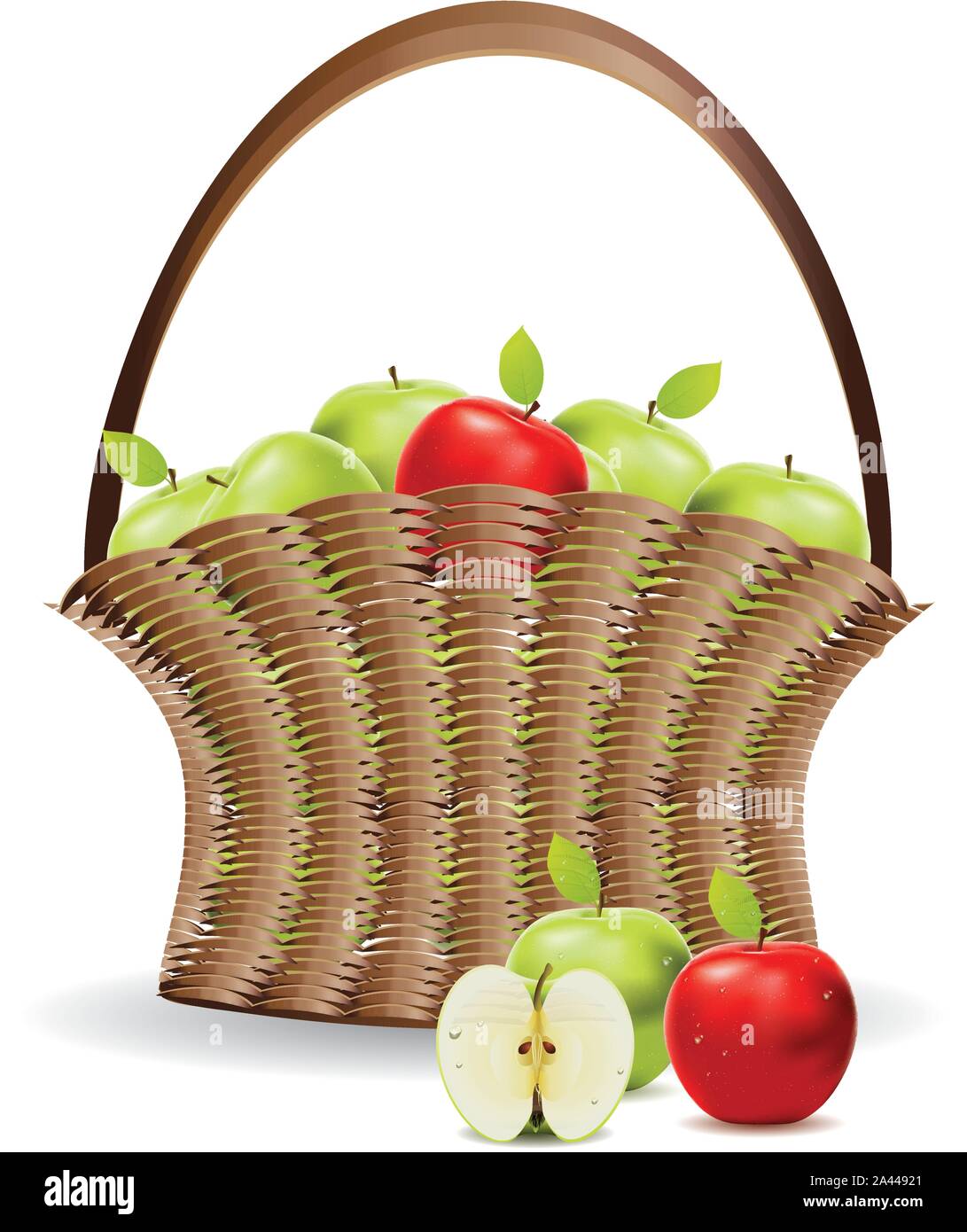 Row apples Stock Vector Images - Alamy