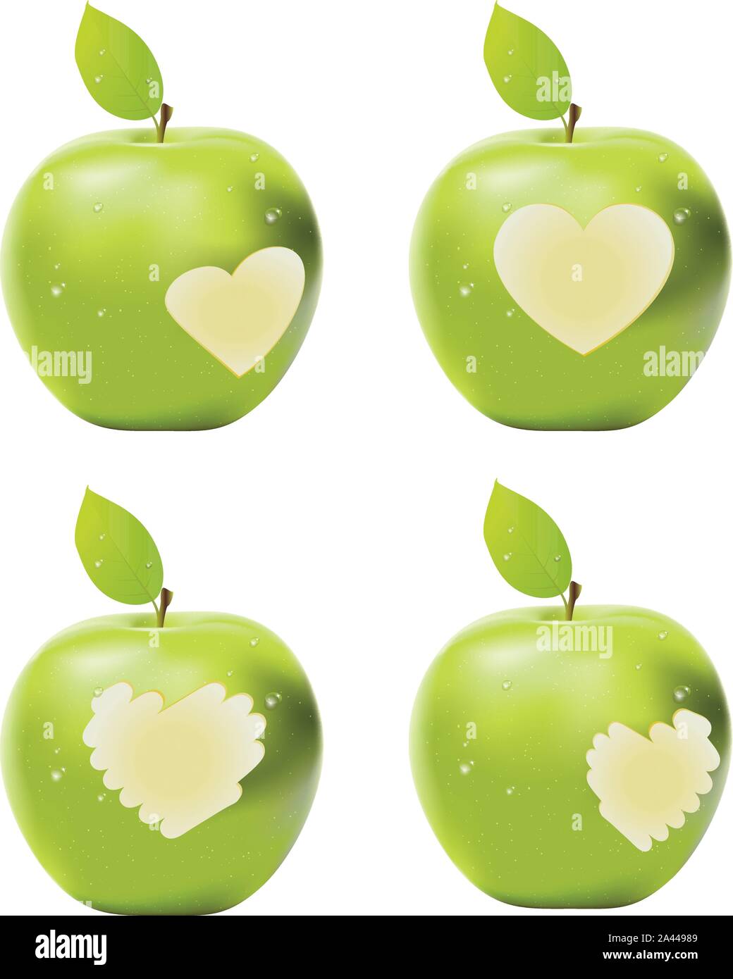 Heart shaped fruit icon Cut Out Stock Images & Pictures - Alamy