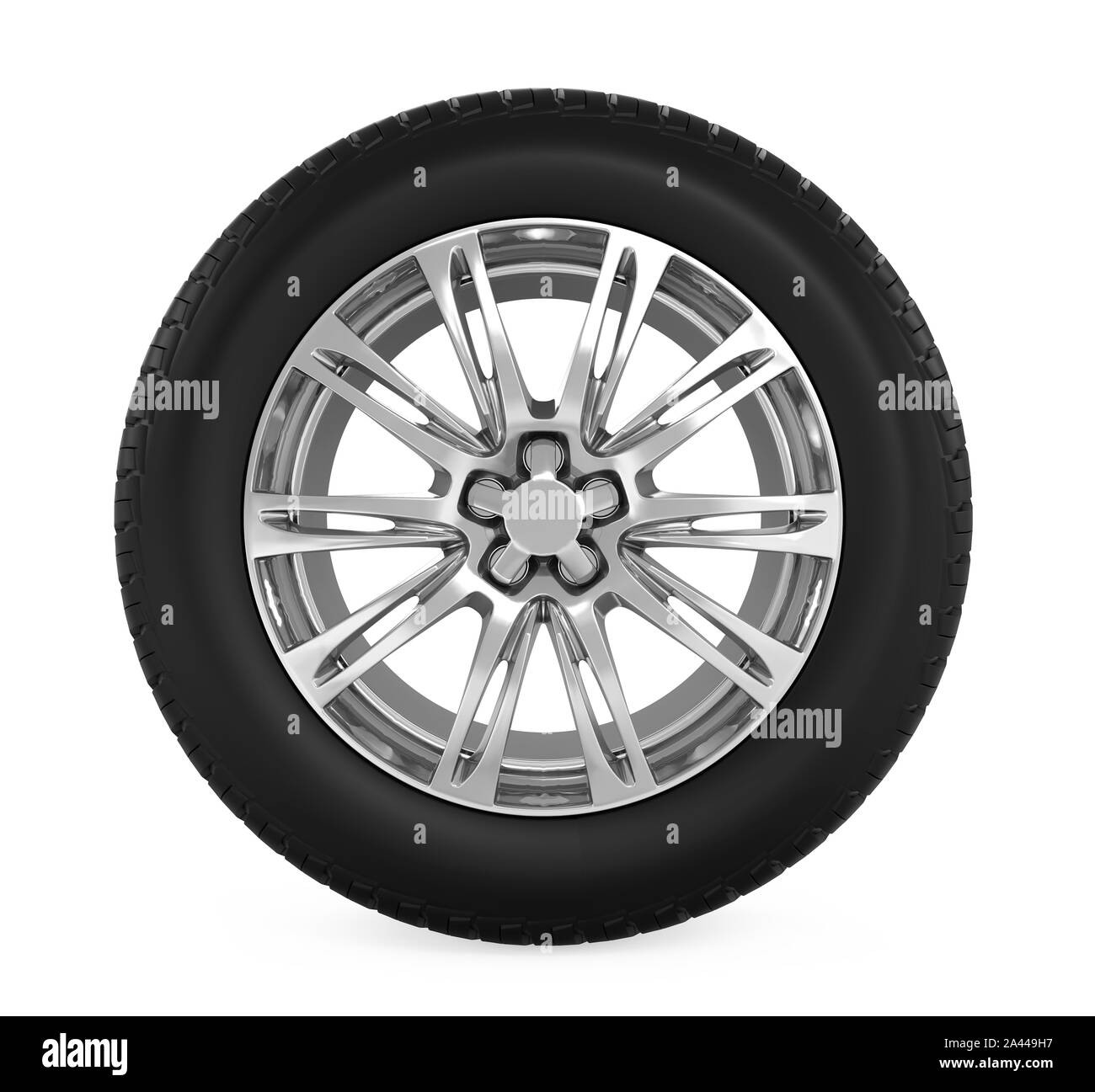 Car Tire Isolated Stock Photo - Alamy