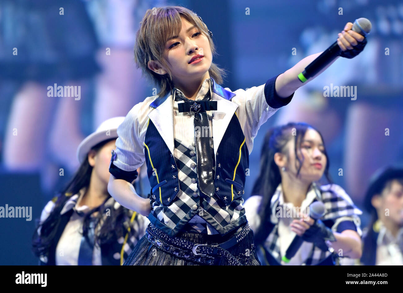 Nana Okada, also known as Naachan, of Japanese idol girl group AKB48 ...