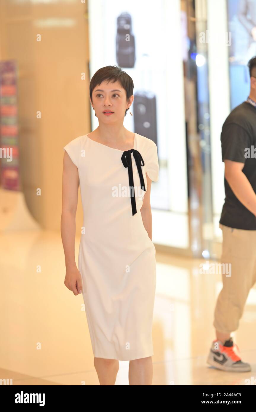 Chinese actress Sun Li attends a promotional event for Vinda in ...
