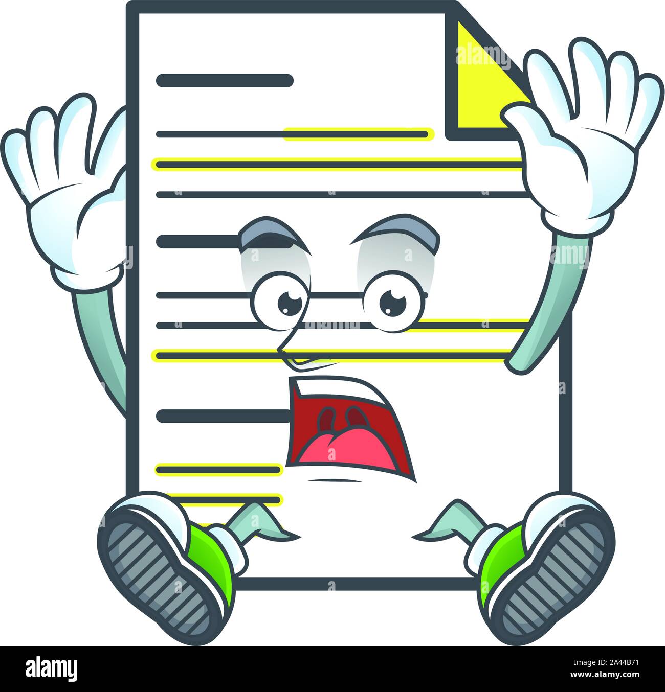 Successful document in the cartoon character mascot Stock Vector Image ...