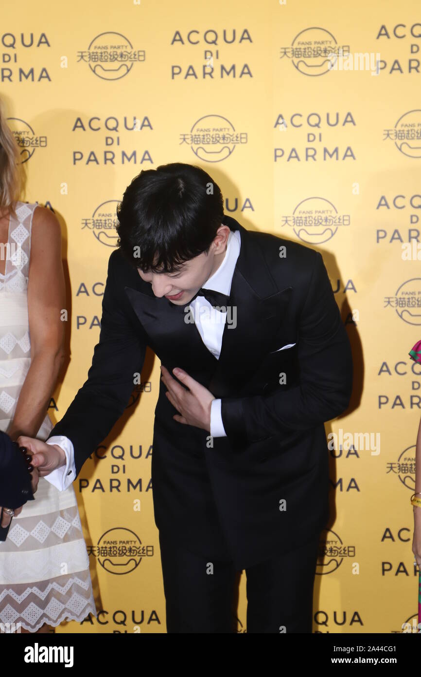 Chinese actor Deng Lun attends a promotional event for Acqua di Parma ...