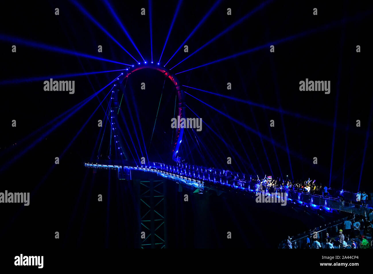 Members of Chinese bands perform on the Guangdong's highest circular ...