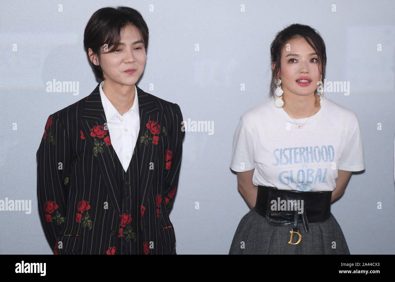 Taiwanese model and actress Shu Qi, right, and Chinese singer and actor ...