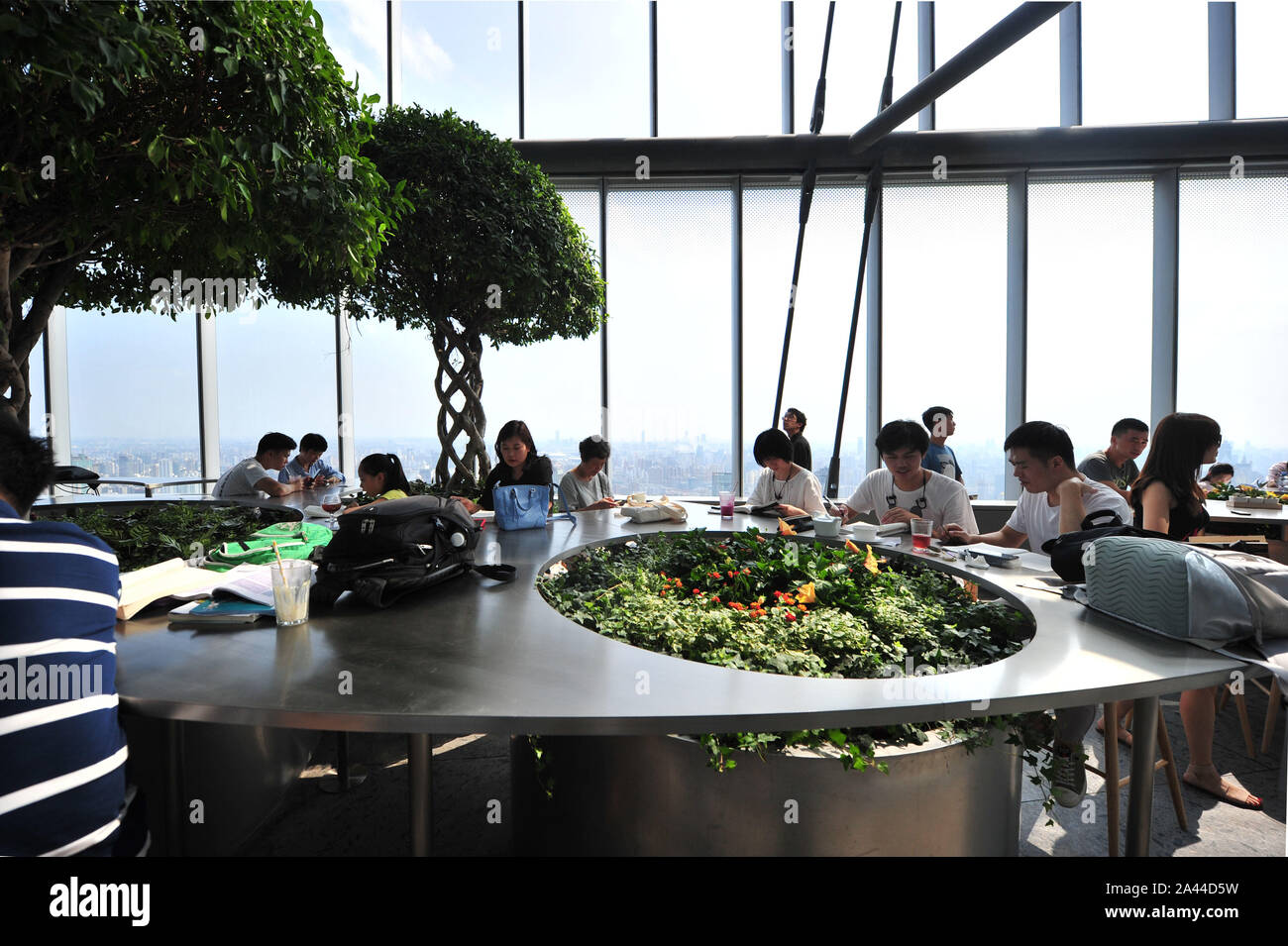 Citizens either stroll for the or read books in Duoyun Bookstore, which ...