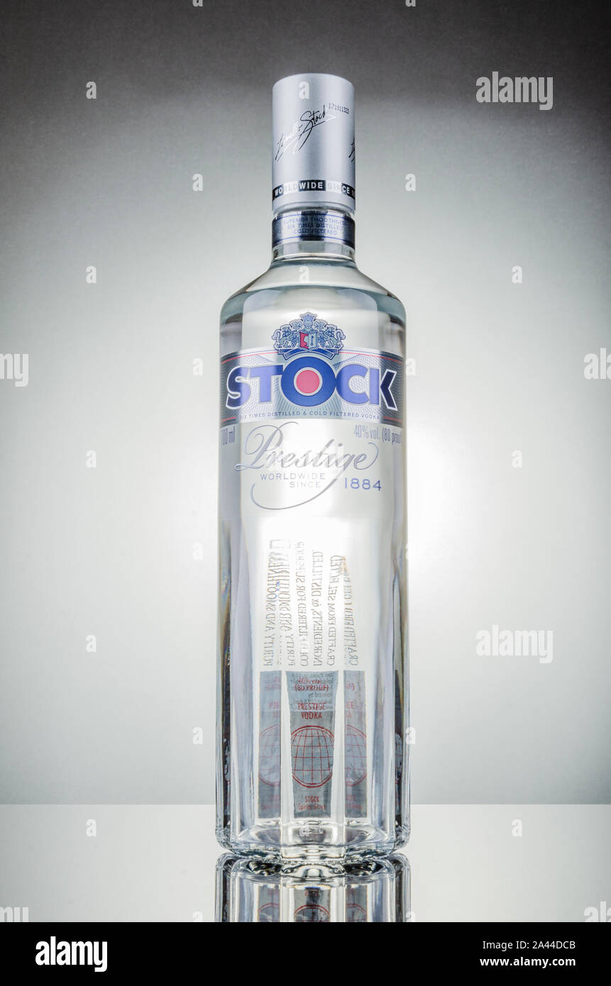 Stock prestige vodka on gradient background Stock Photo - Alamy