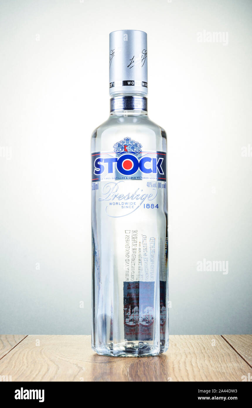 Stock prestige vodka on gradient background Stock Photo - Alamy