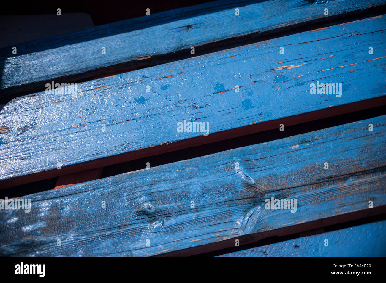 Detail Blue wooden boards Stock Photo - Alamy