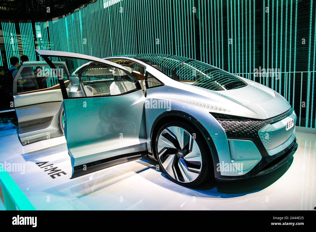 --FILE--A visionary Audi AI:ME concept car is displayed during the 2019 ...