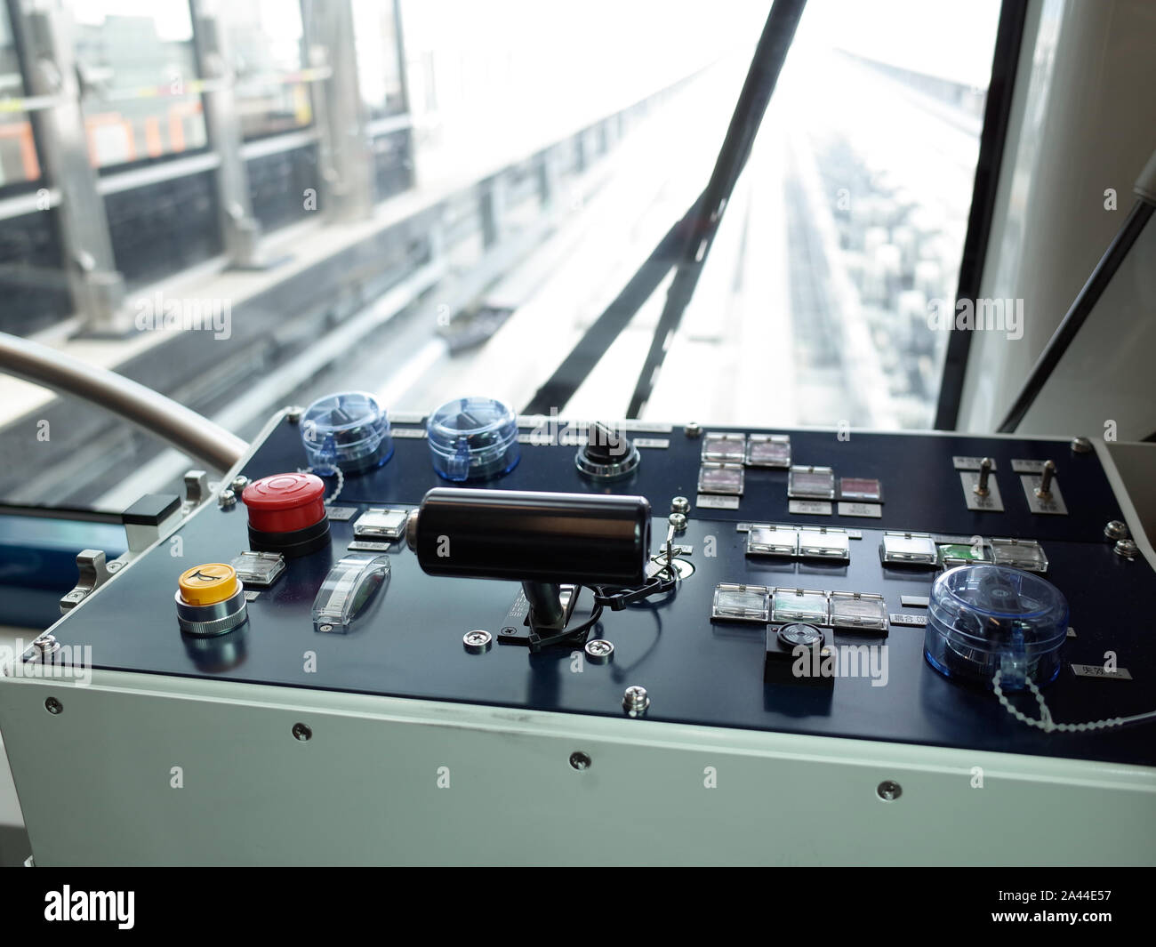 Chinese workers introduce the Light Rail Transit (LRT) system at the ...