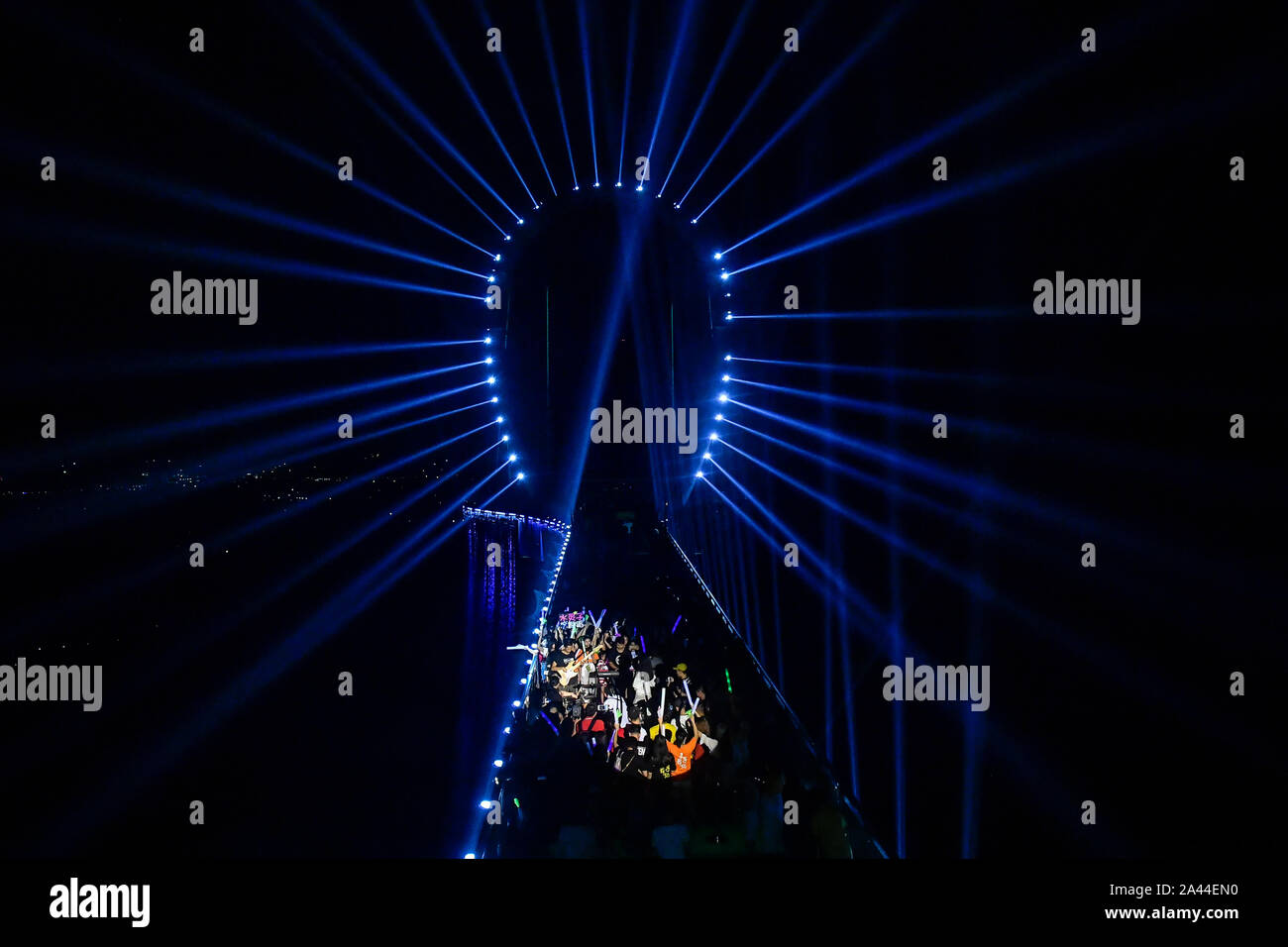 Members of Chinese bands perform on the Guangdong's highest circular ...