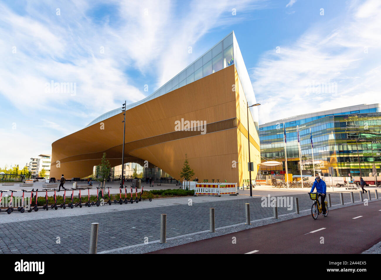 Oodi library. Oodi is Helsinki new Central Library. Finland Stock Photo ...