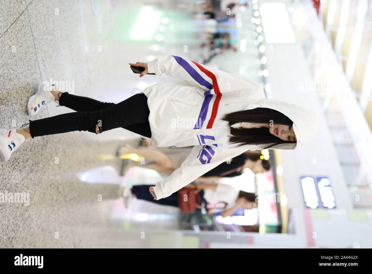 Chinese actress Crystal Zhang or Zhang Tian'ai arrives at the Shanghai ...