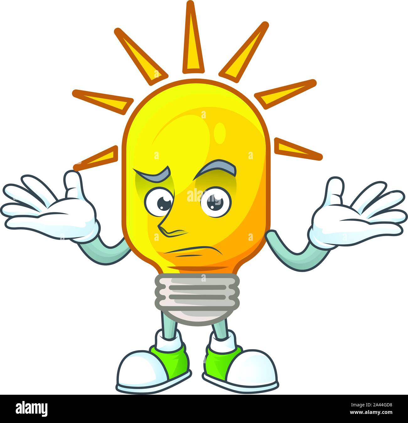 Grinning icon lamp cartoon character with mascot Stock Vector Image ...