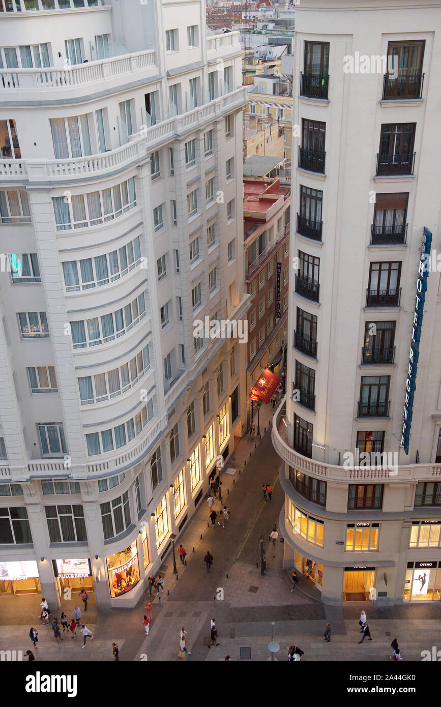 Shops and street viewed from above Stock Photo - Alamy