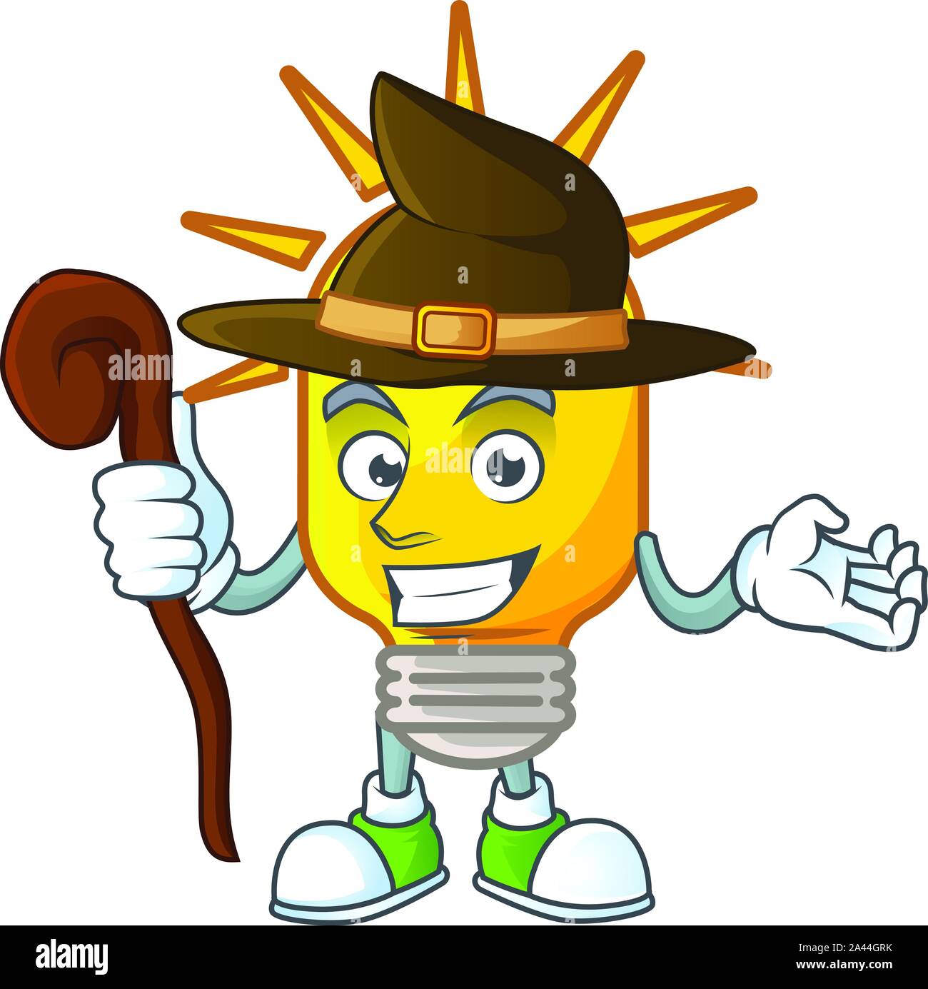 Witch lamp yellow with cartoon character shape Stock Vector Image & Art ...