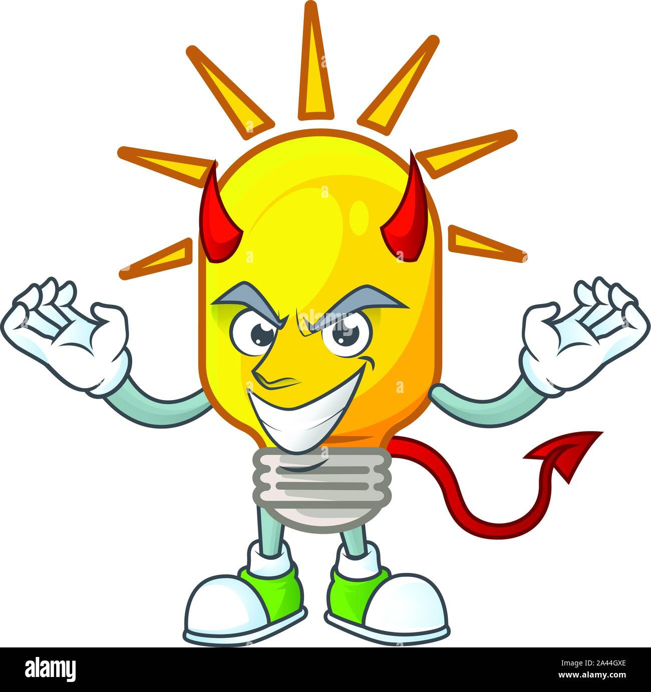 Devil lamp yellow with cartoon character shape Stock Vector Image & Art ...
