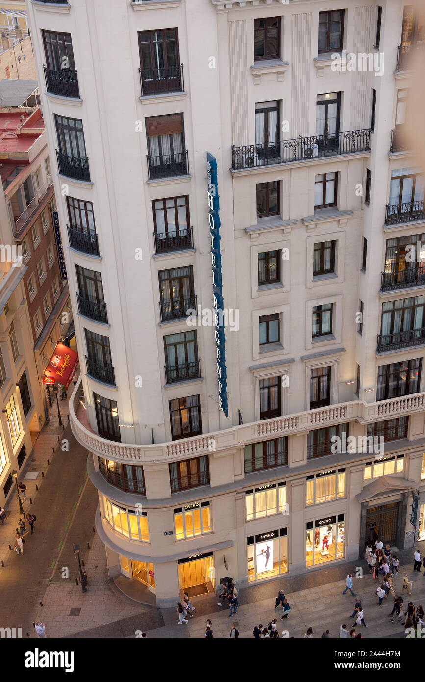 Shops and street viewed from above Stock Photo - Alamy
