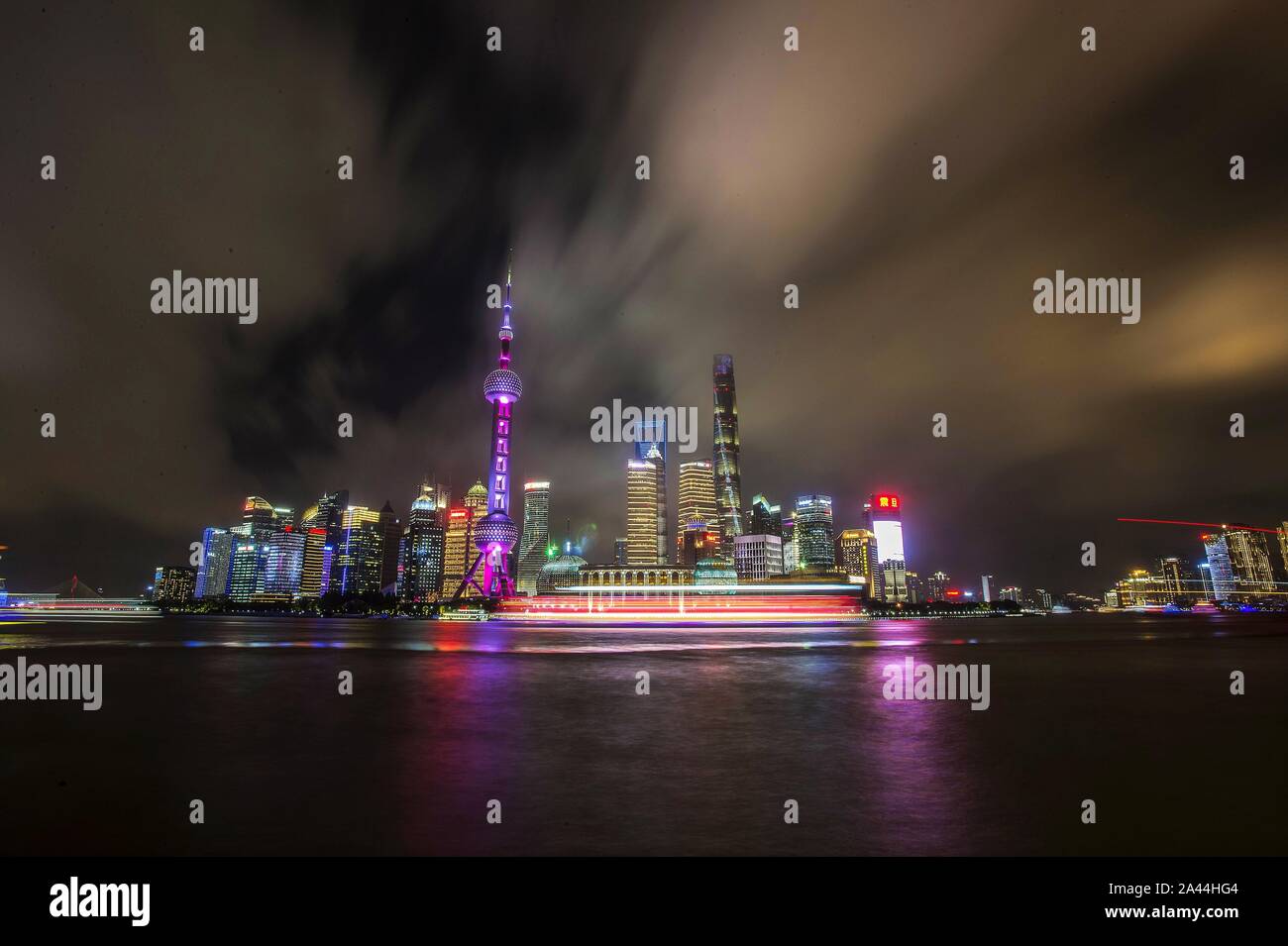 Skyline of the Lujiazui Financial District with the Shanghai Tower ...