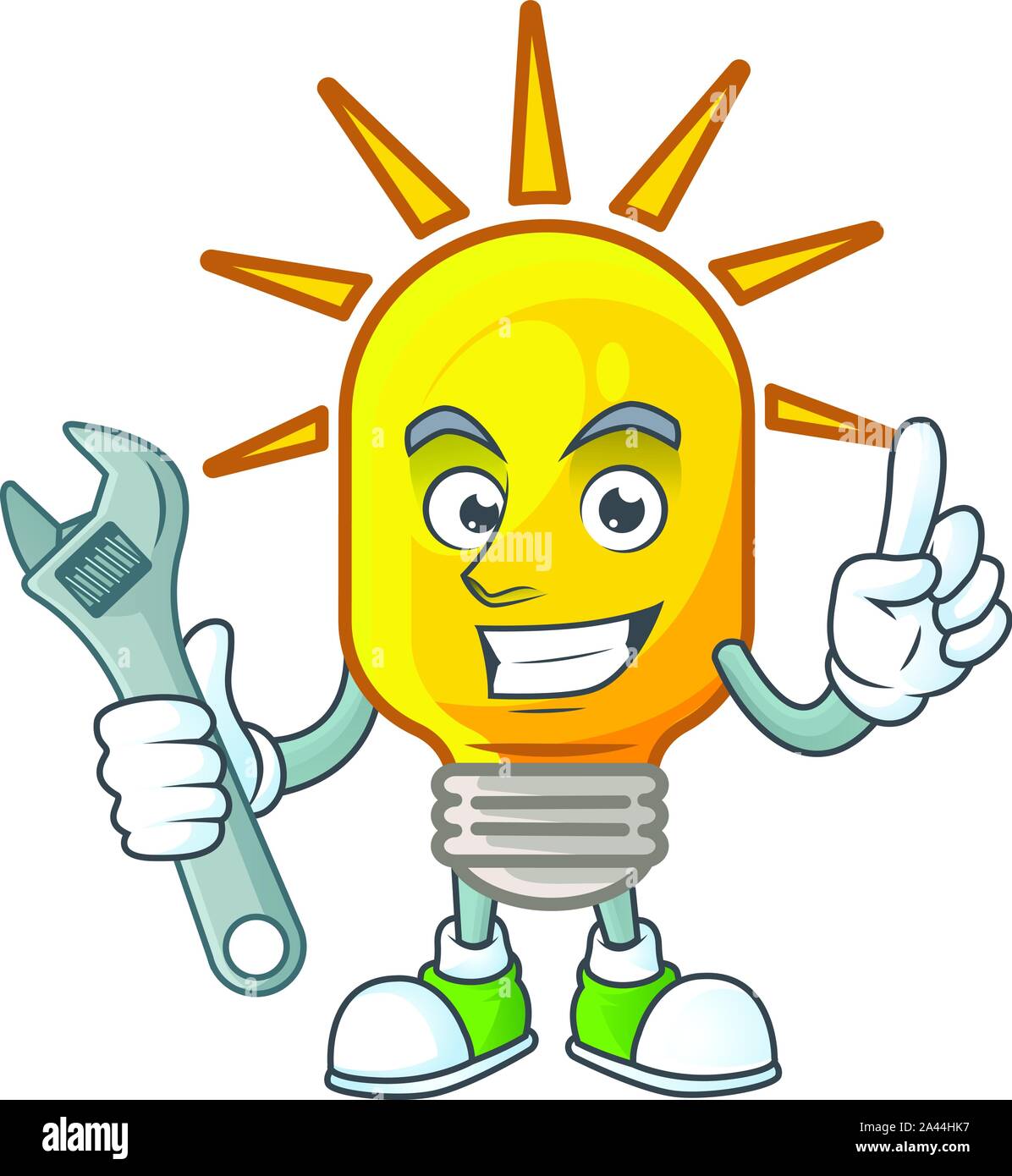 Mechanic lamp icon cartoon on white background Stock Vector Image & Art ...