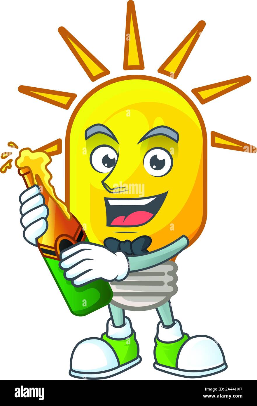 With beer lamp icon cartoon on white background Stock Vector Image ...