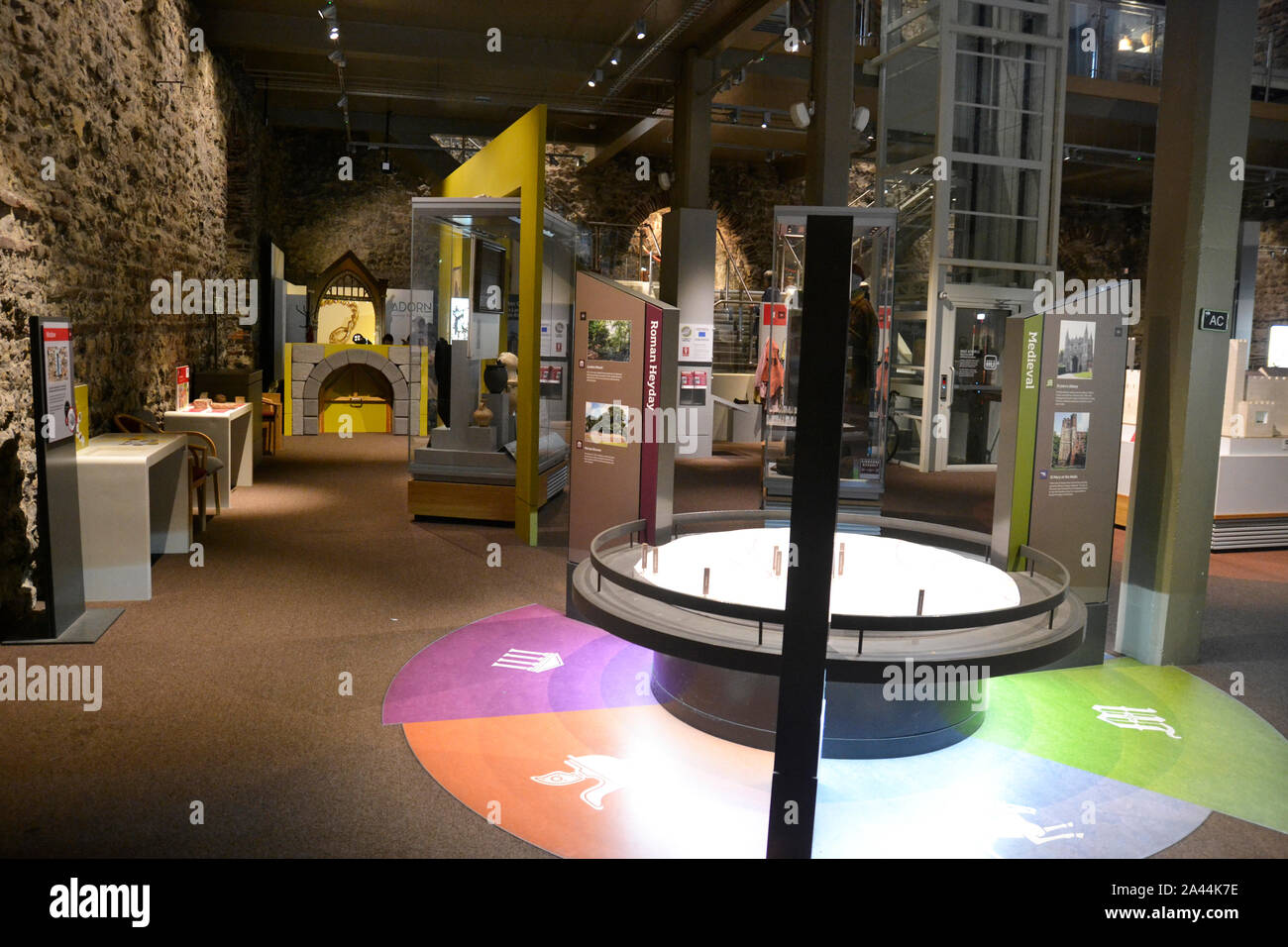 The ground floor of Colchester Castle Museum, where Roman and Medieval ...