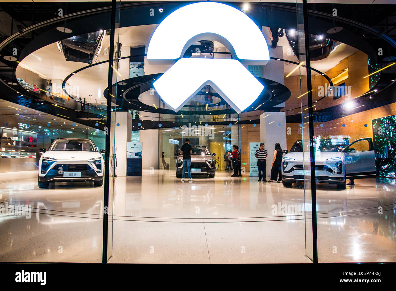 --FILE--Customers shop at a dealership store of NIO in Shanghai, China ...