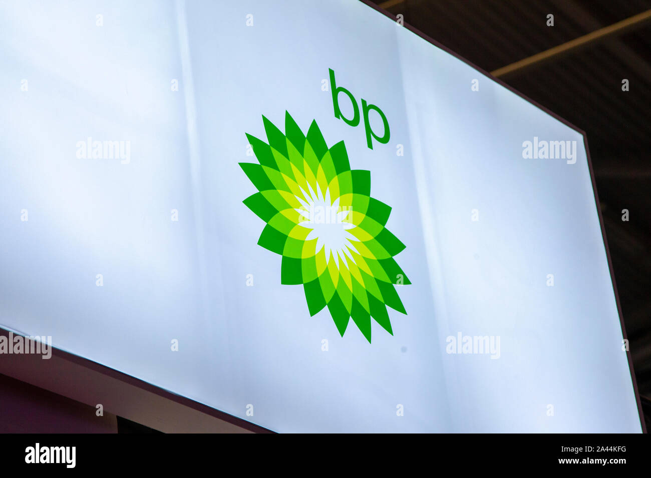 --FILE--View of the stand of UK energy heavyweight BP during an expo in ...