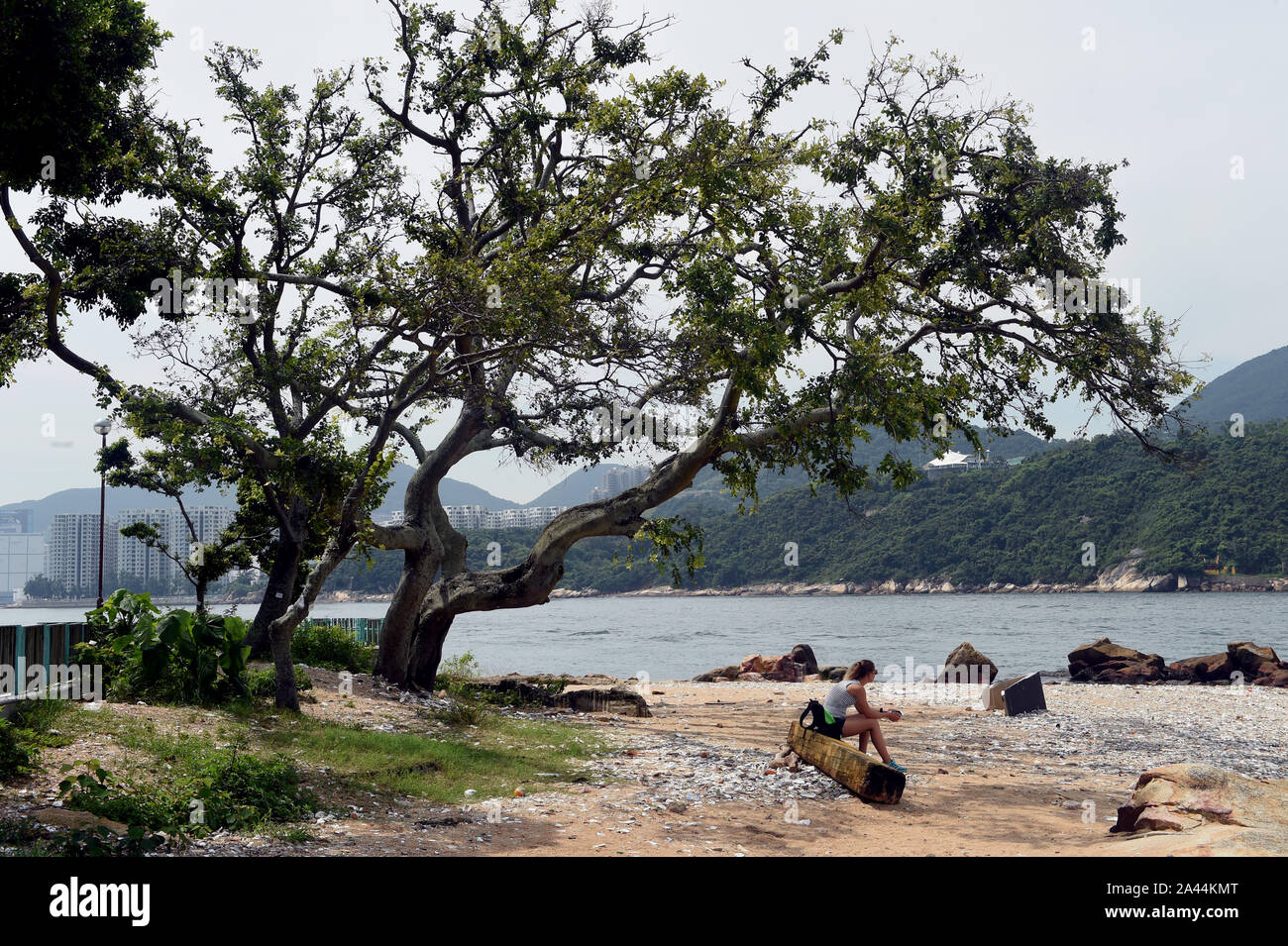 View of seacoast at Lei Yue Mun, south China's Hong Kong Special ...