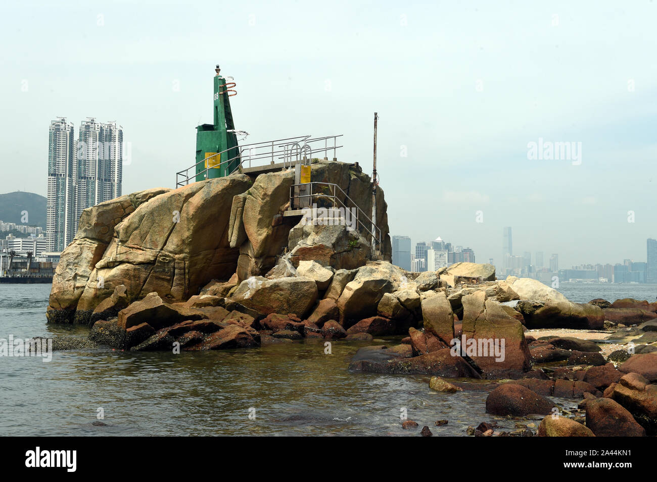 View of seacoast at Lei Yue Mun, south China's Hong Kong Special ...
