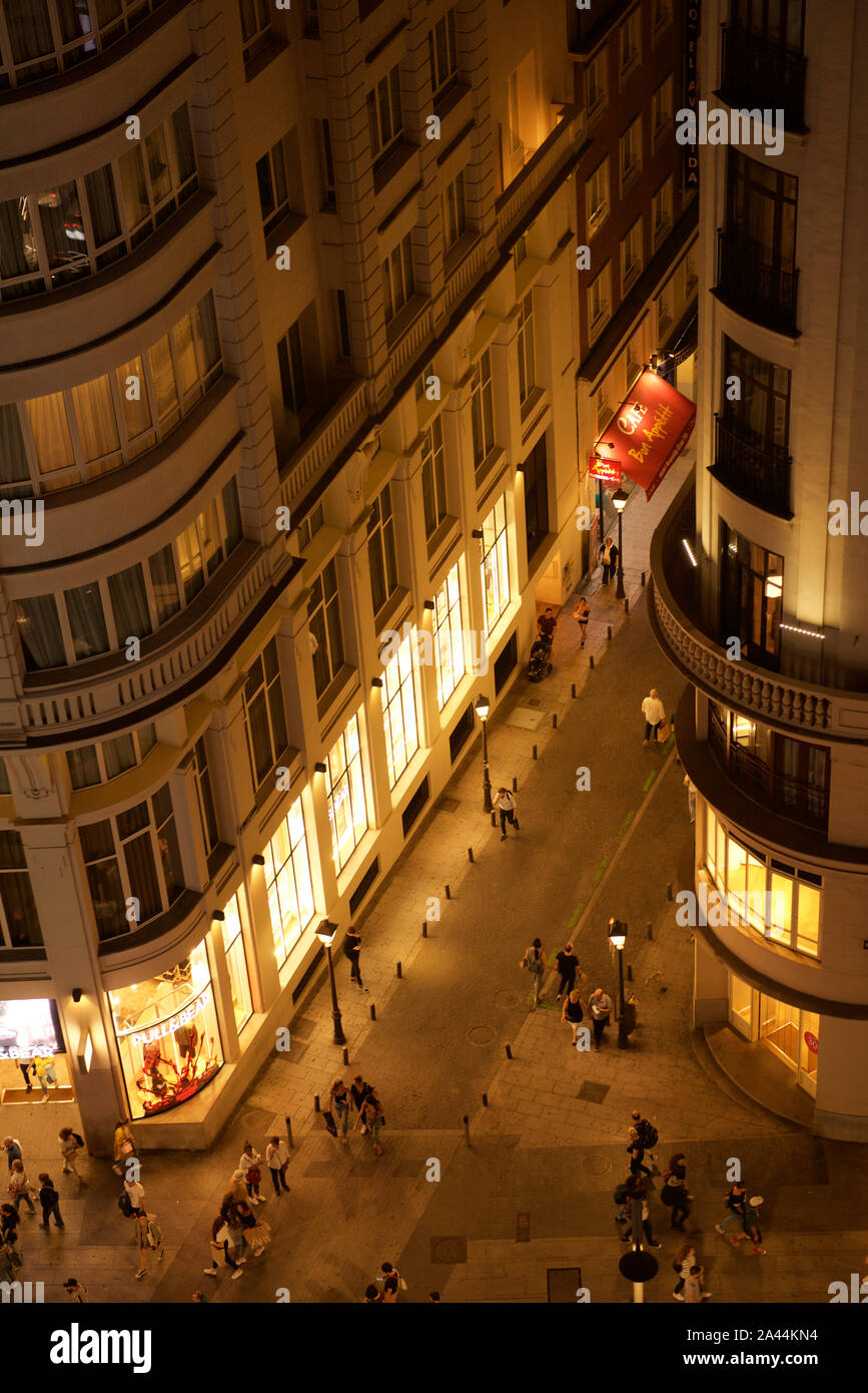 Shops and street viewed from above Stock Photo - Alamy