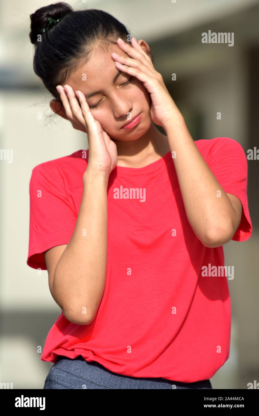 Stressed Teenager Girl Stock Photo - Alamy