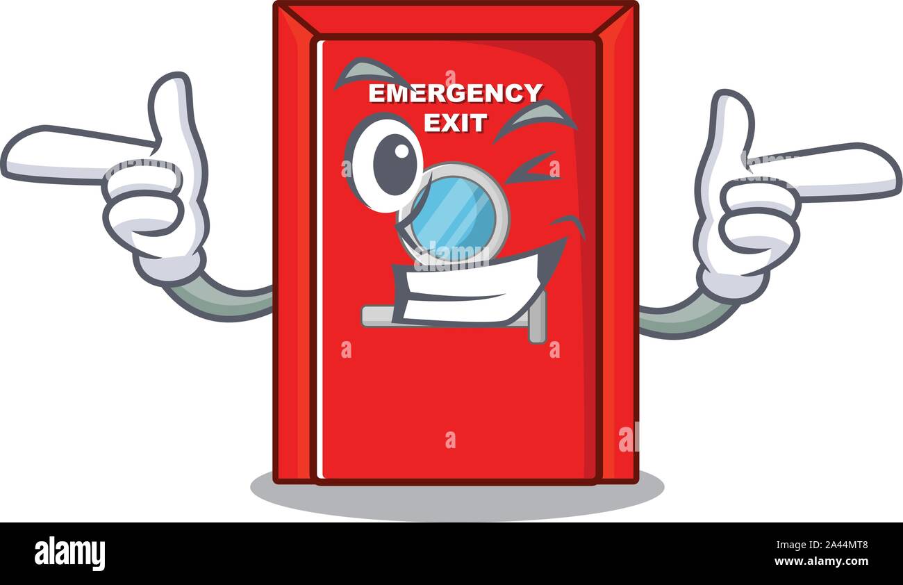 Wink emergency exit door isolated the cartoon Stock Vector Image & Art ...