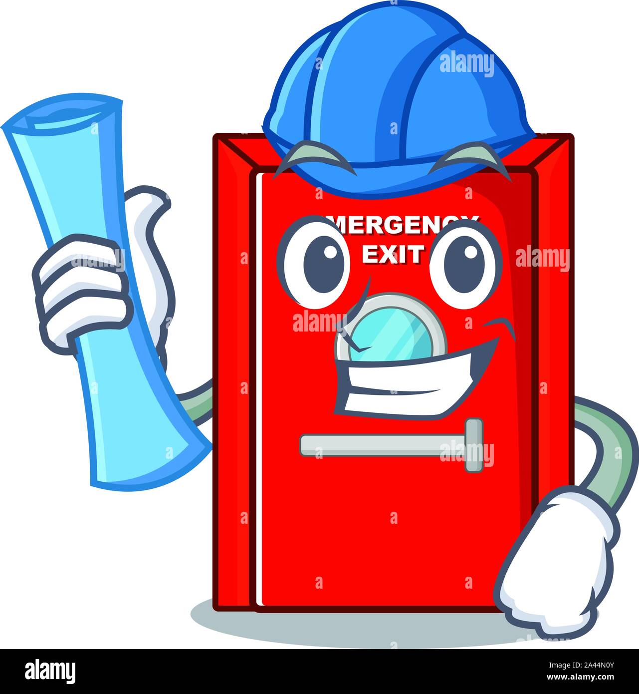Architect emergency exit door isolated the cartoon Stock Vector Image ...